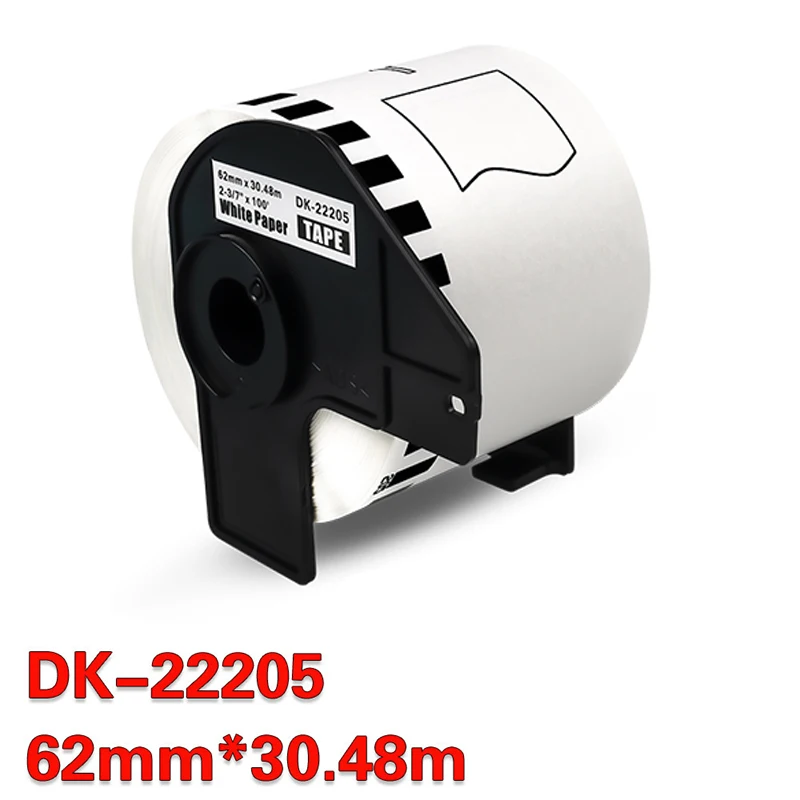 1Roll for Brother DK22205 Thermal Label Rolls 62mm*30.48m Continuous ...