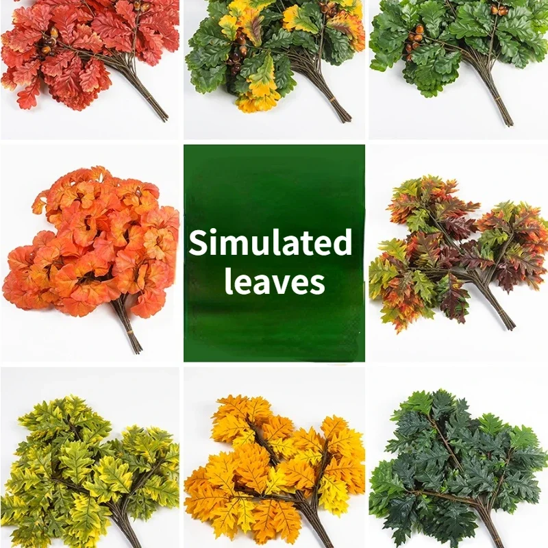 12pcs-lot-Artificial-banyan-Leaf-Ginkgo-leaf-Plastic-Tree-Branches ...