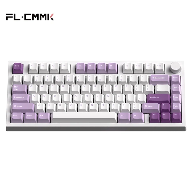FL ESPORTS-Teclado Mecânico com Junta Retroiluminada, GP75, 80 Teclas, 80% RGB, Design PCB Hot ...