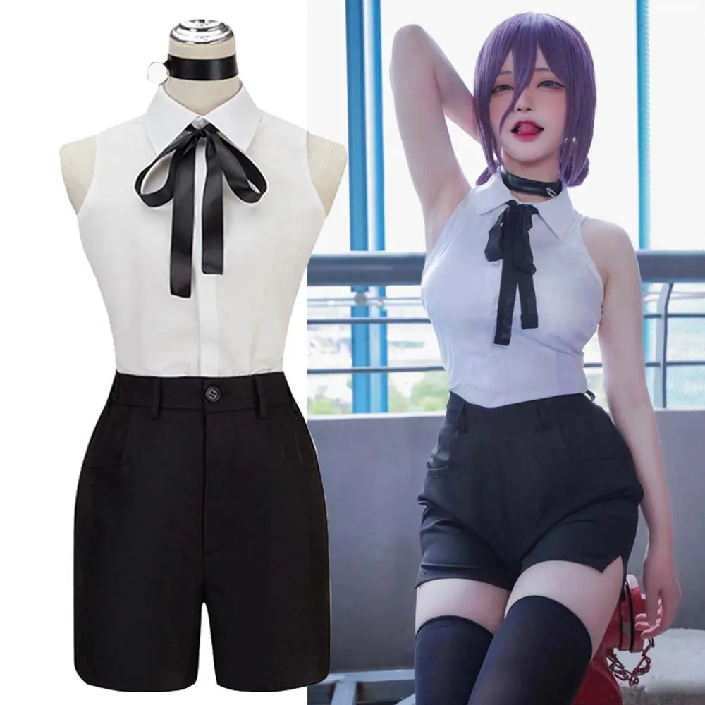 Anime Chainsaw Man Raze Costume Suit Cosplay Outfits Shirt Tie Neck ...