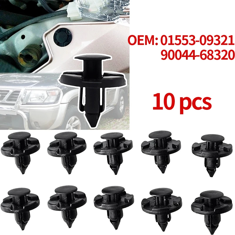 10PCS 8mm Auto Body Fasteners Rivets Clips Bumper Trim Retainer ...