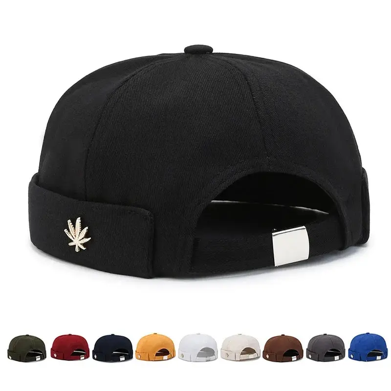 Beanie-Melon-Skin-Hat-Men-s-Leaf-Soft-Top-Hat-Women-s-Street-Black ...