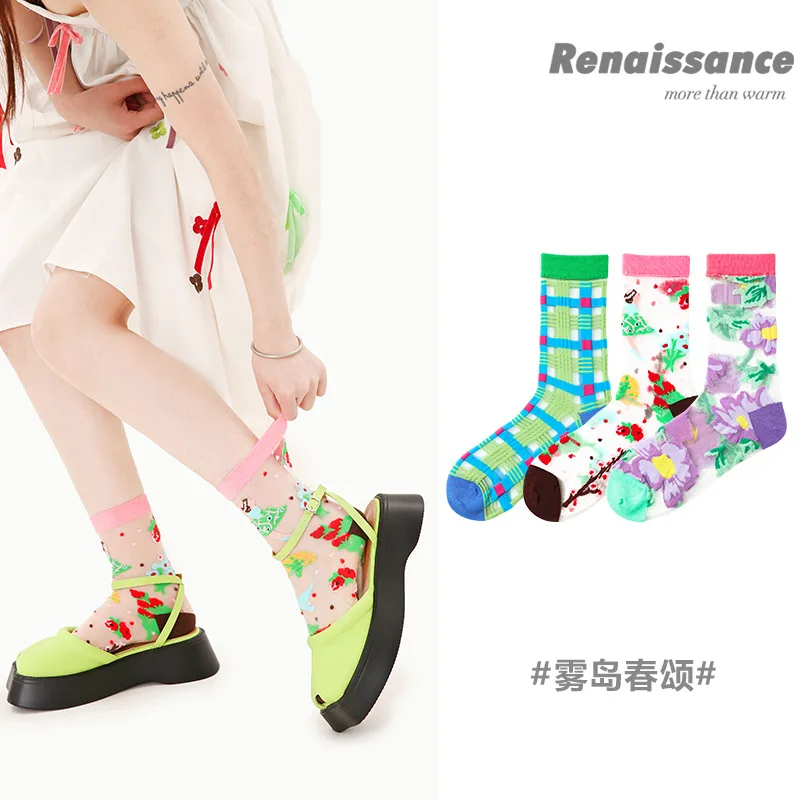 3-pairs-of-renaissance-women-s-socks-summer-thin-section-Kirishima-spring-song-card-silk-mesh.jpg