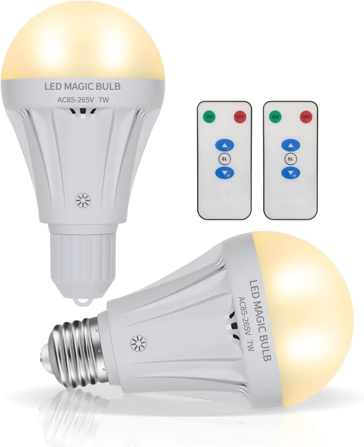 New-7W-E27-Emergency-Light-Bulb-Rechargeable-Remote-Control-Dimming-LED ...