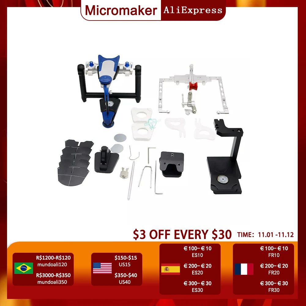 Dental Fully Adjustable Jaw Frame Anatomical Articulator Gilbach ...