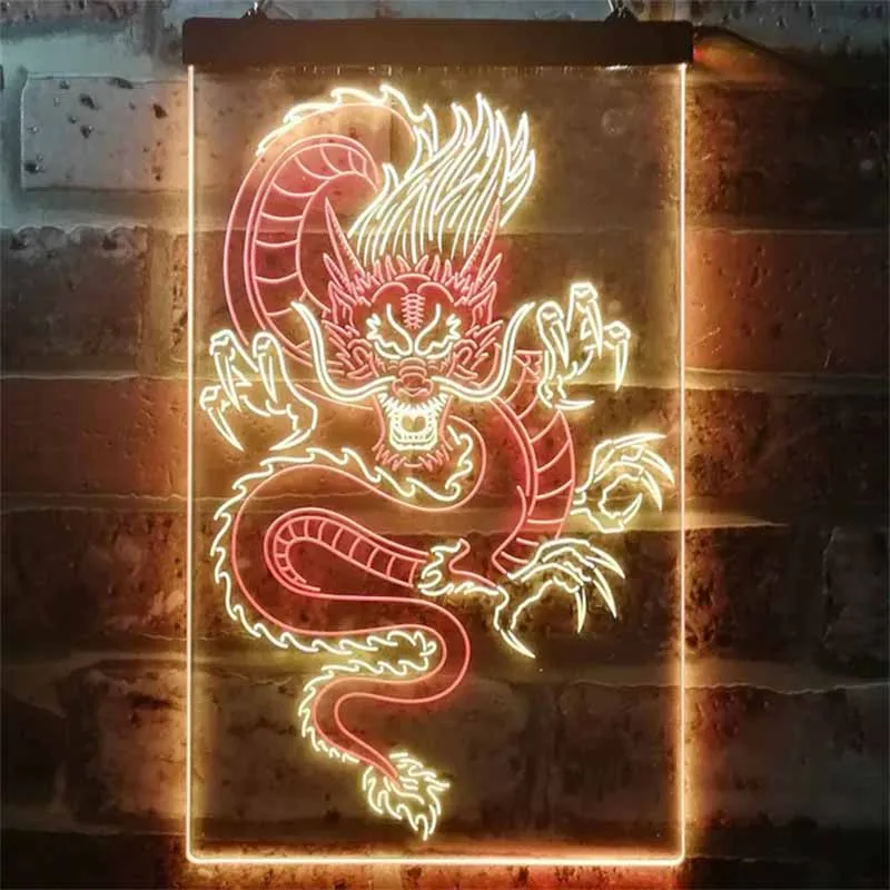 Productos-personalizados-Dragon-Display-Led-Dual-Color-Neon-Light-Sign ...