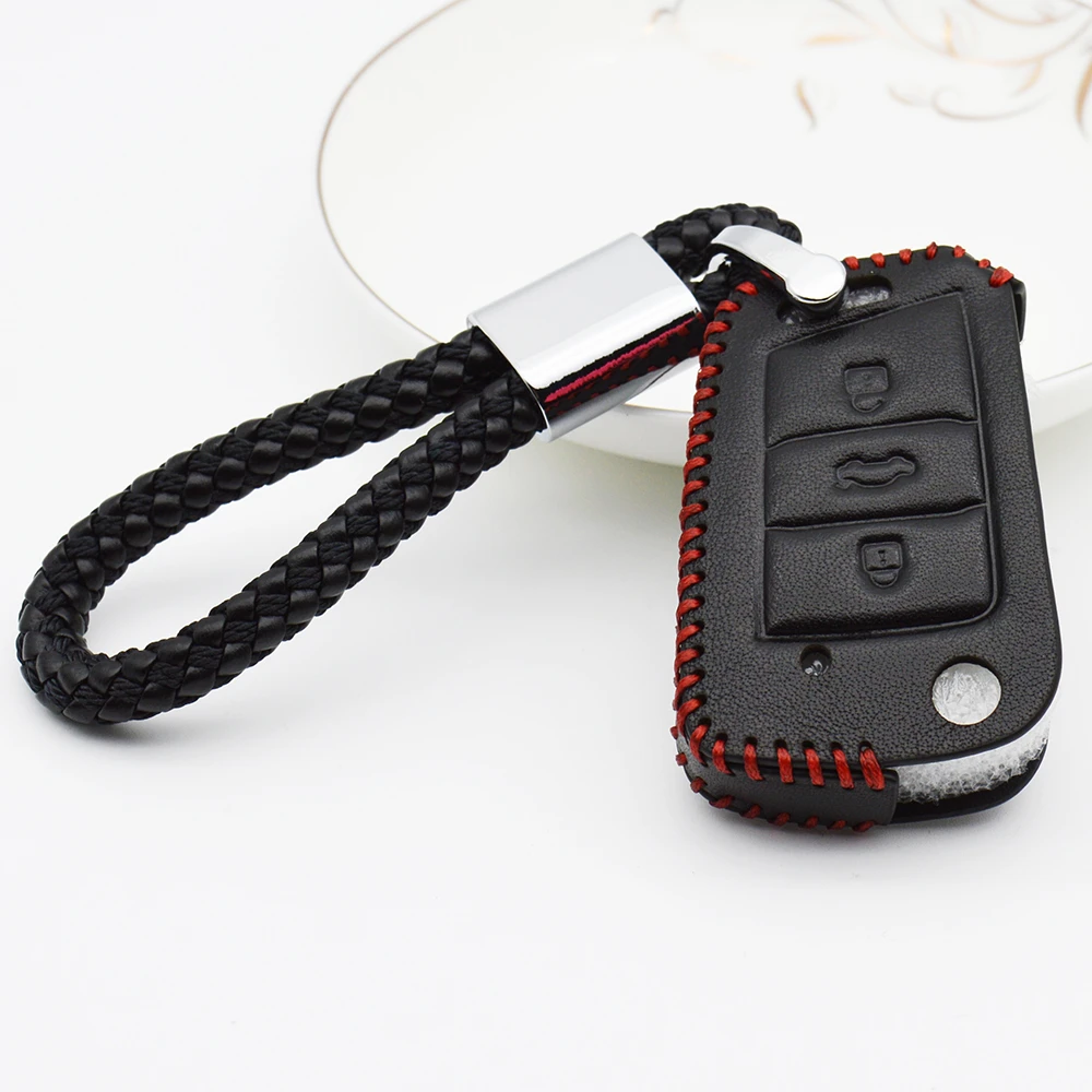Leather Car Key Case Cover For Seat Leon Fr Mk4 5f 1p Mk2 Mk3 Mk1 2 ...