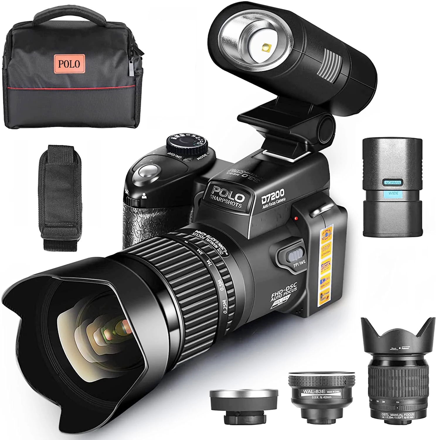D7200-POLO-C-mera-Digital-33MP-DSLR-C-mera-Com-24X-Lente-Teleobjetiva ...