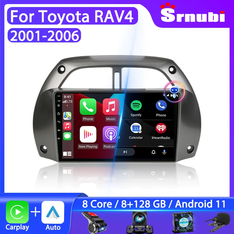 Srnubi 2 Din Android Car Radio For Toyota Rav4 Rav 4 2001 2002 2003 2004 2005 2006 Multimedia ...