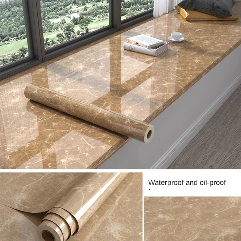 Waterproof Marble Wallpaper Kitchen Countertops | Self Adhesive Marble ...
