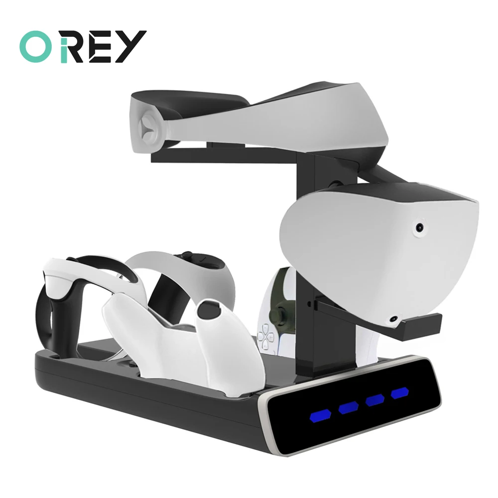 For PS VR2 Handle Charging Base VR Storage Stand Multi function Charger ...