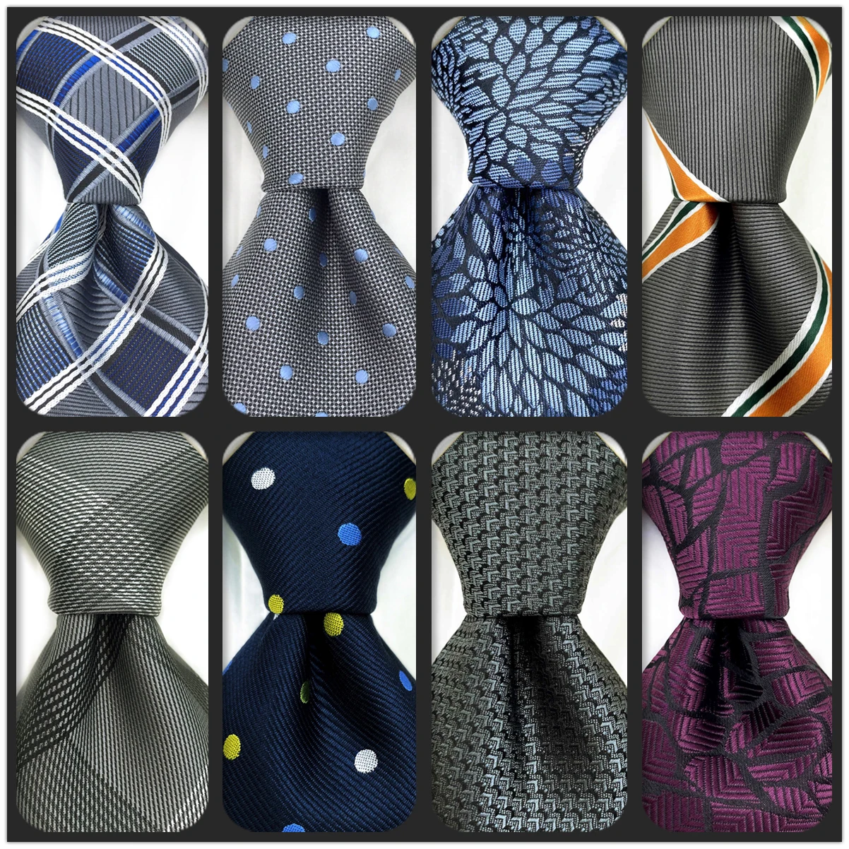 Colorful Fashion Necktie Silk Jacquard Woven Ties for Men Wedding Guest ...
