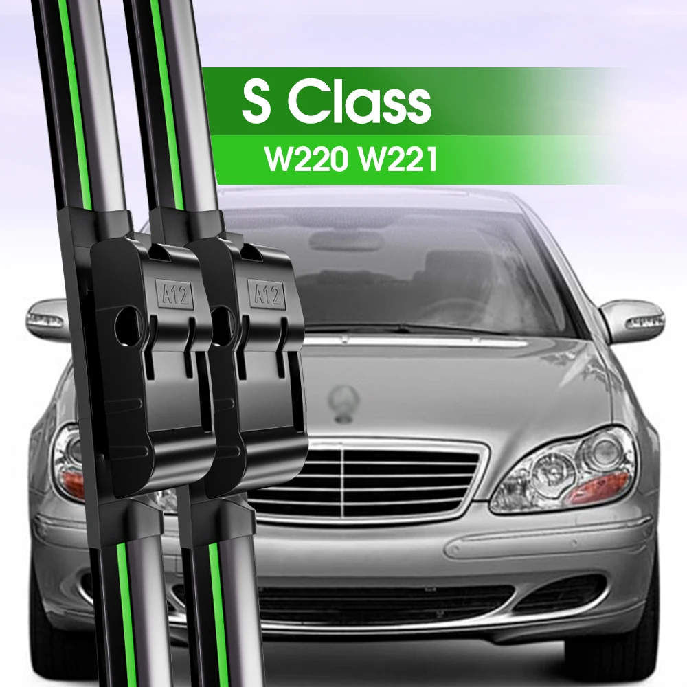 2x Front Windshield Wiper Blades For Mercedes Benz S Class W220 W221 ...