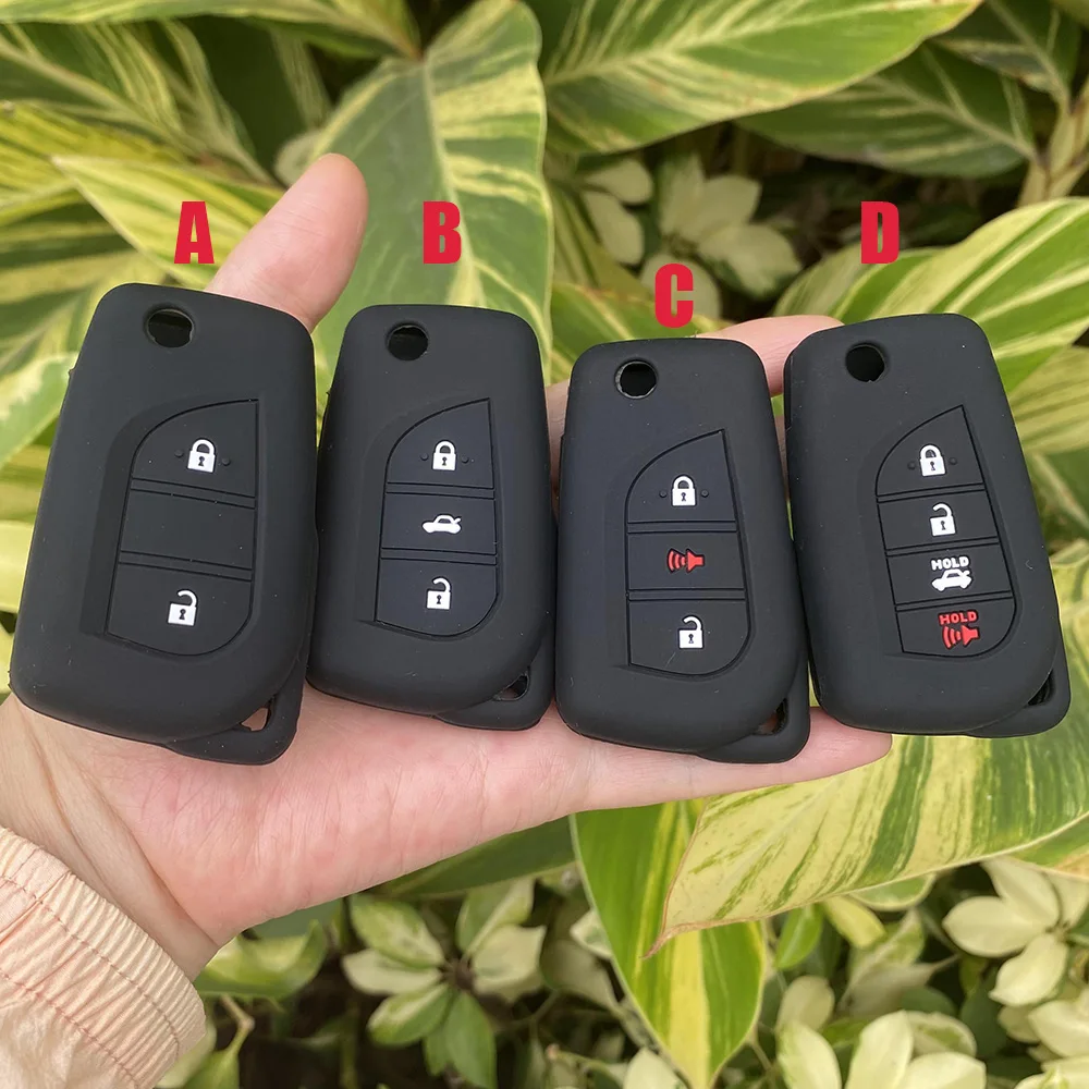2-3-4-Button-Silicone-Car-Key-Case-Cover-Holder-Shell-for-Toyota ...