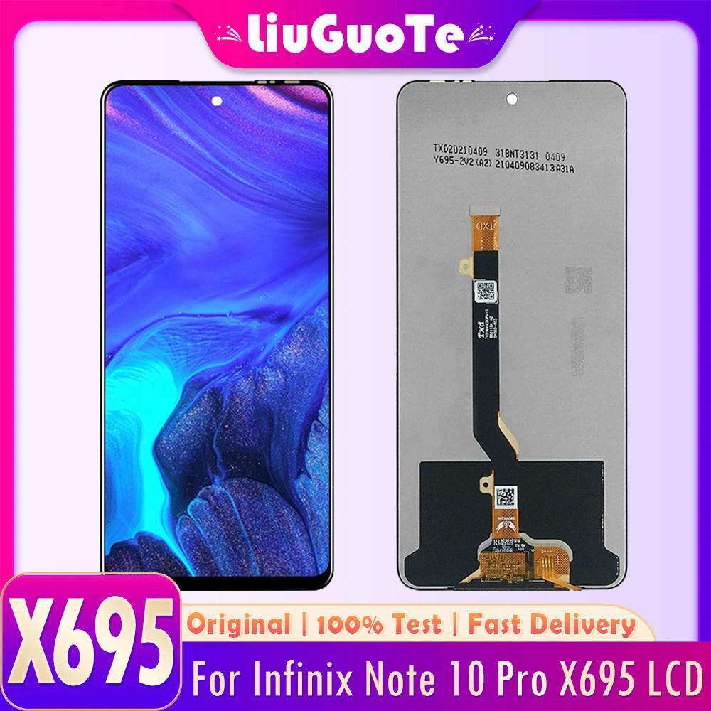 6.95" Original For Infinix Note 10 Pro X695 LCD Display Touch Screen ...