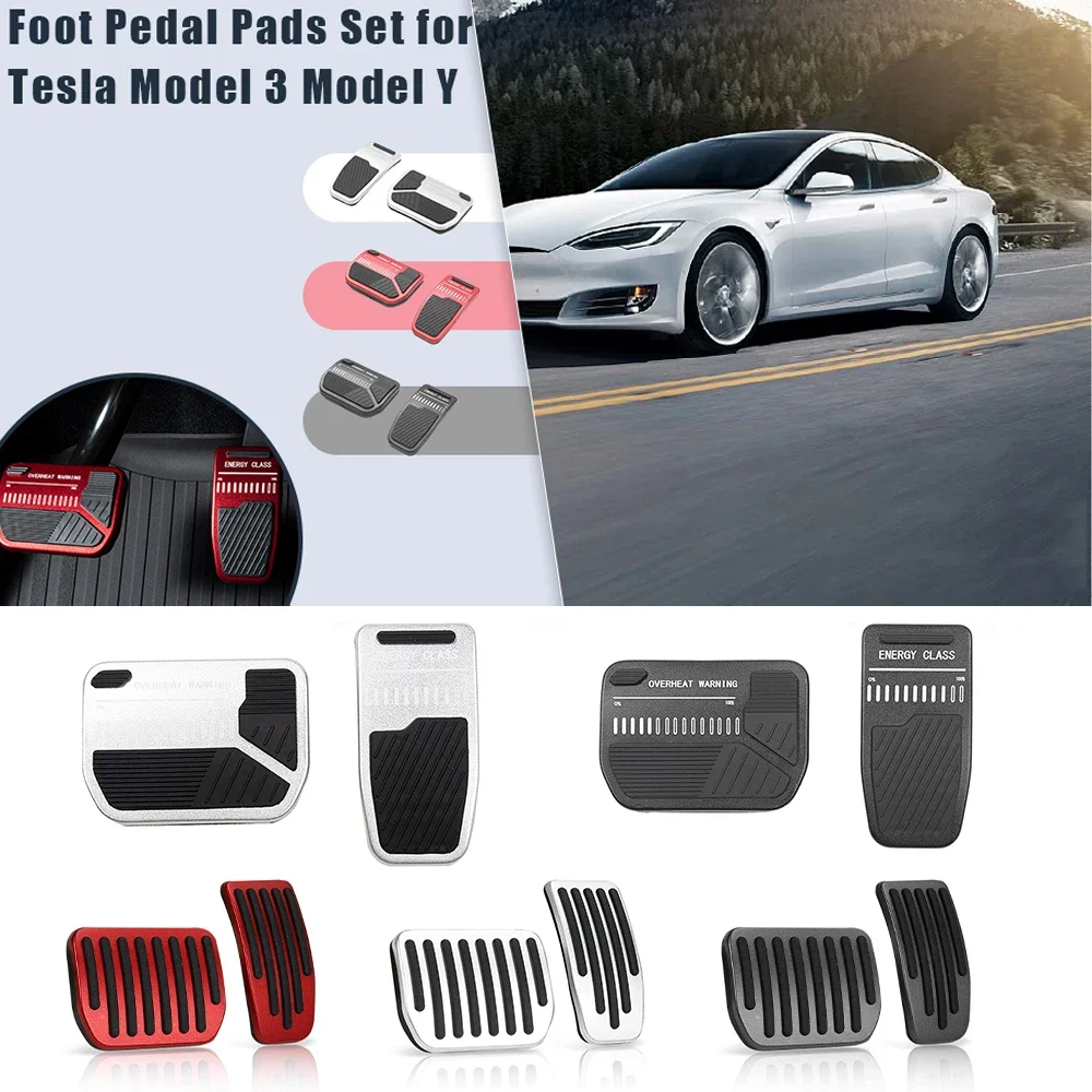 For-Tesla-Model-3-Y-Brake-Pedals-Foot-Rest-Accelerator-Car-Pedal-Rubber ...