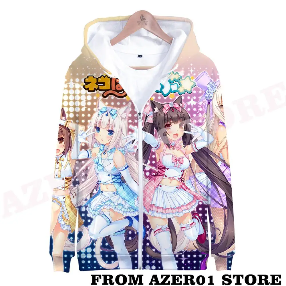 Nekopara-sweat-shirt-capuche-avec-fermeture-clair-pour-homme-et-femme ...