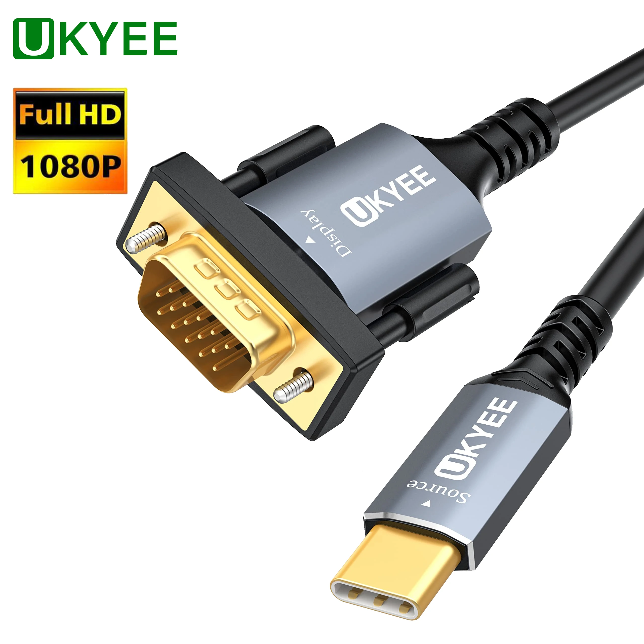 USB-C-to-VGA-Cable-USB-Type-C-to-VGA-Cord-Compatible-with-MacBook-Pro ...