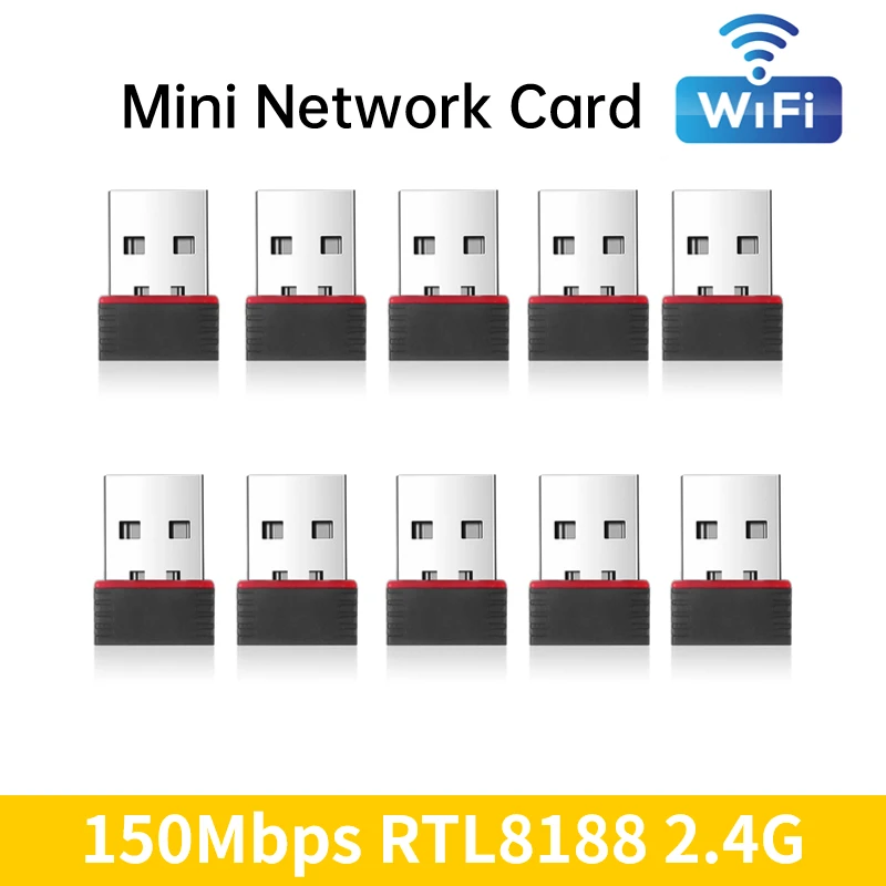 150Mbps Mini USB Wireless Wifi Adapter Wi fi Network LAN Card 802.11b/g ...