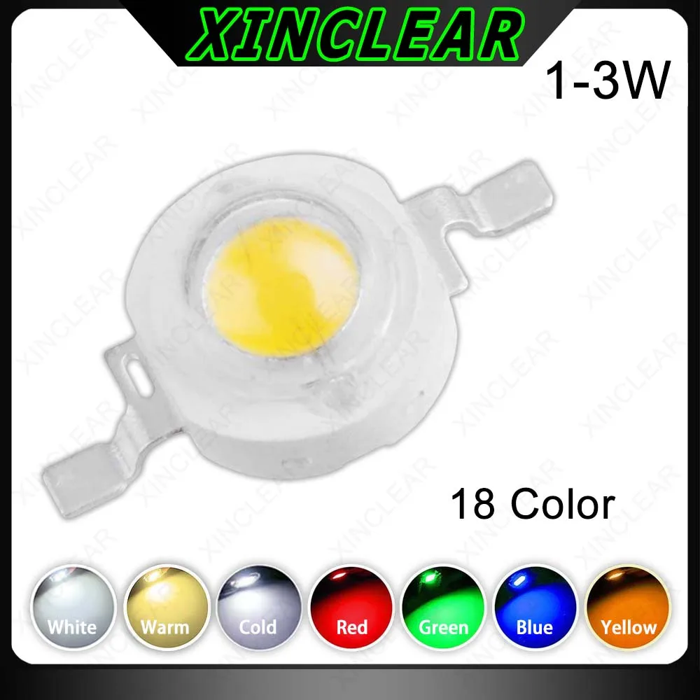 LED Light Beads 1W 3W Warm White Orange Amber Yellow Red Green Royal ...