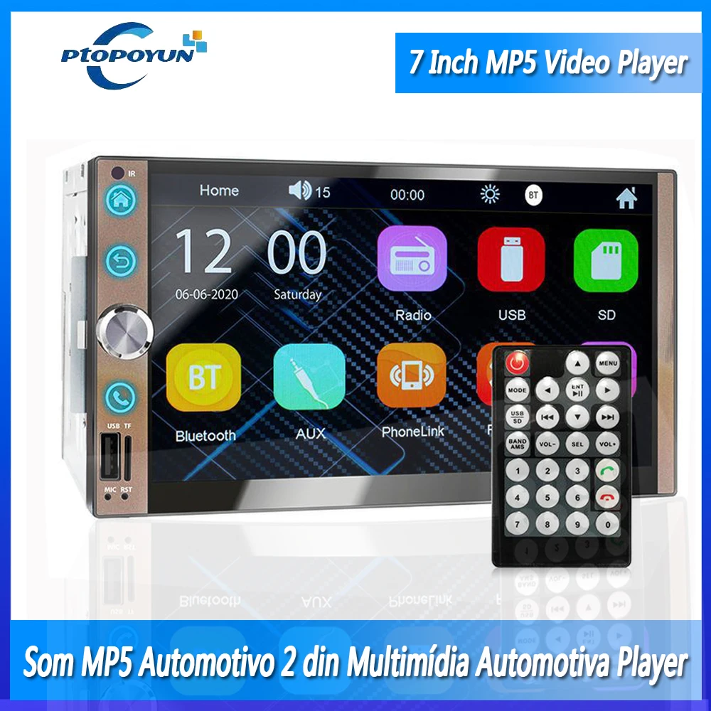 Ptopoyun-2din-Car-Radios-Som-Automotivo-7-inch-Display-Audio-Stereo ...