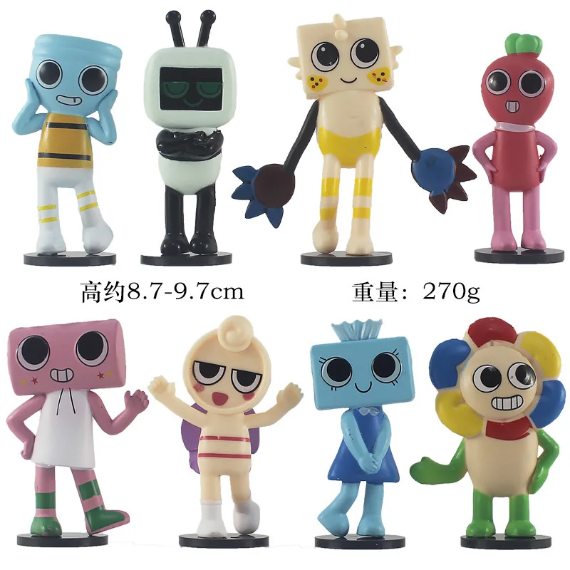 8 piezas/juego de figuras de acción de Dandy's World, modelo de dibujos ...