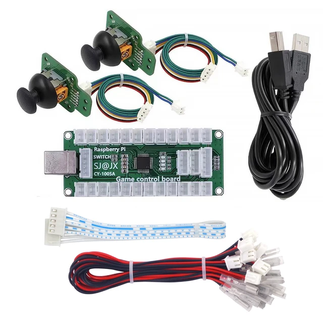 SJ@JX Arcade Controller Zero Delay Encoder PCB Board Arcade DIY Kit Joystick Button 5V Power for ...