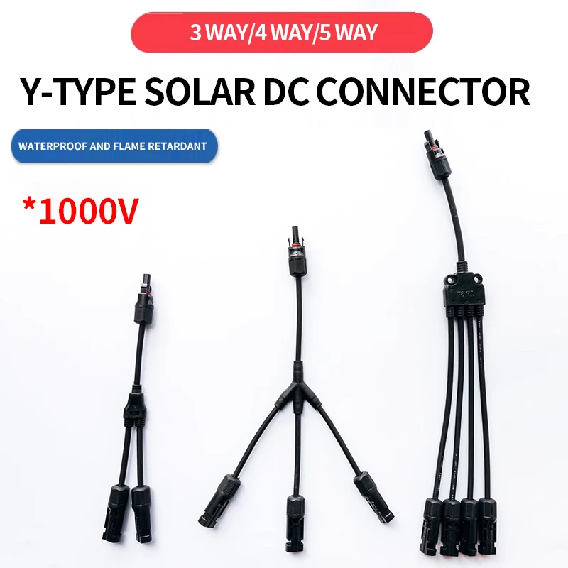 1-5-20-100Sets-Photovoltaic-Y-Connector-1-Branch-2-3-4-Solar-Panel ...