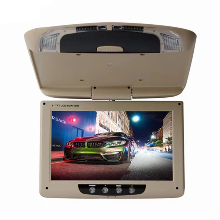 9-inch-800-480-Screen-Car-Roof-Mount-LCD-Color-Monitor-Flip-Down-Screen ...