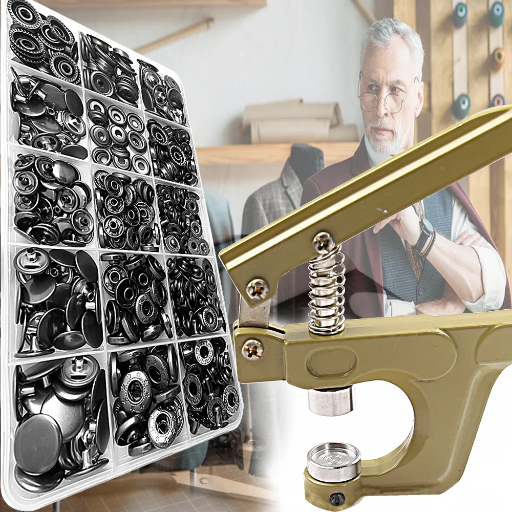 New Metal Snap Buttons Botones Bouton Pression With Pressure Pliers ...