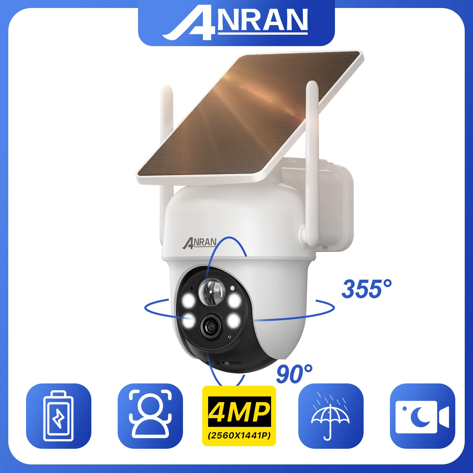 ANRAN-2K-4MP-Wifi-Solar-Camera-Surveillance-Cameras-For-Home-Security ...