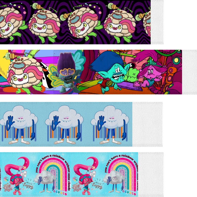 50-yard-roll-New-movie-character-printed-trolls-poppy-grosgrain-ribbon ...