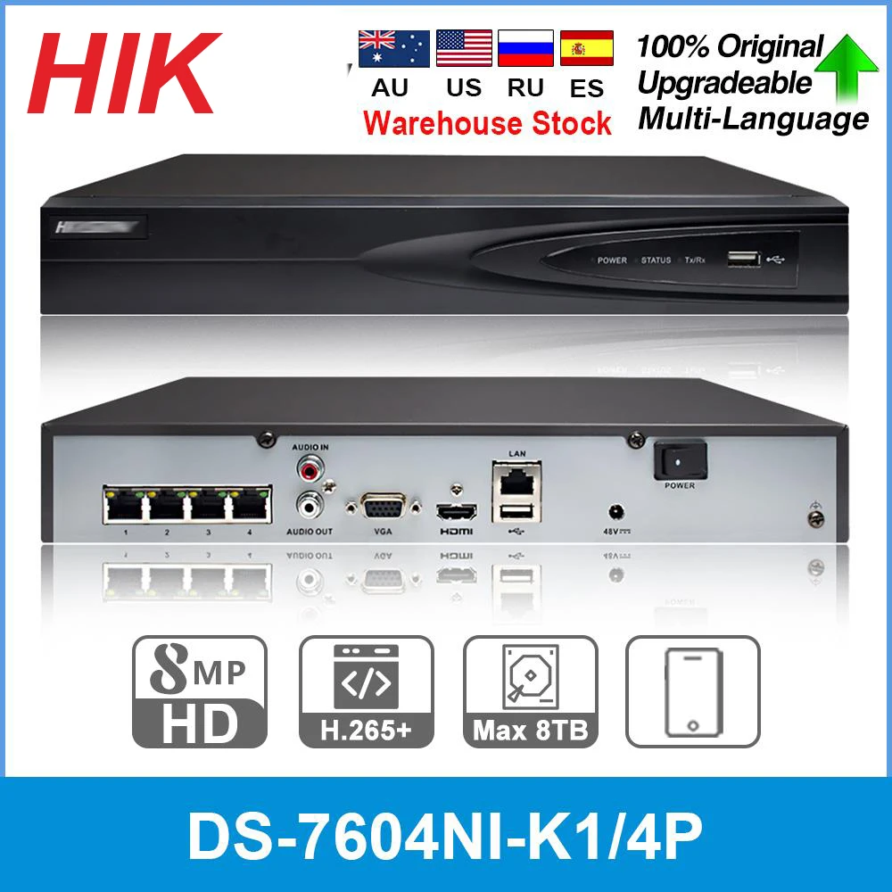 Hikvision Ds 7608ni E2 8p 8ch Poe Nvr | Hikvision Nvr 4 Cameras - 4k ...