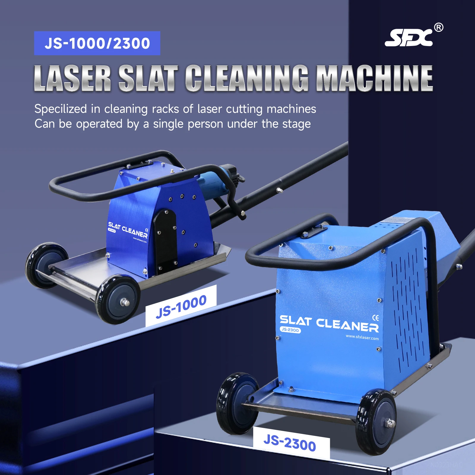 SFX JS-2300 Laser Slat Cleaner Laser Cutting Machine Table Cleaner Slag ...