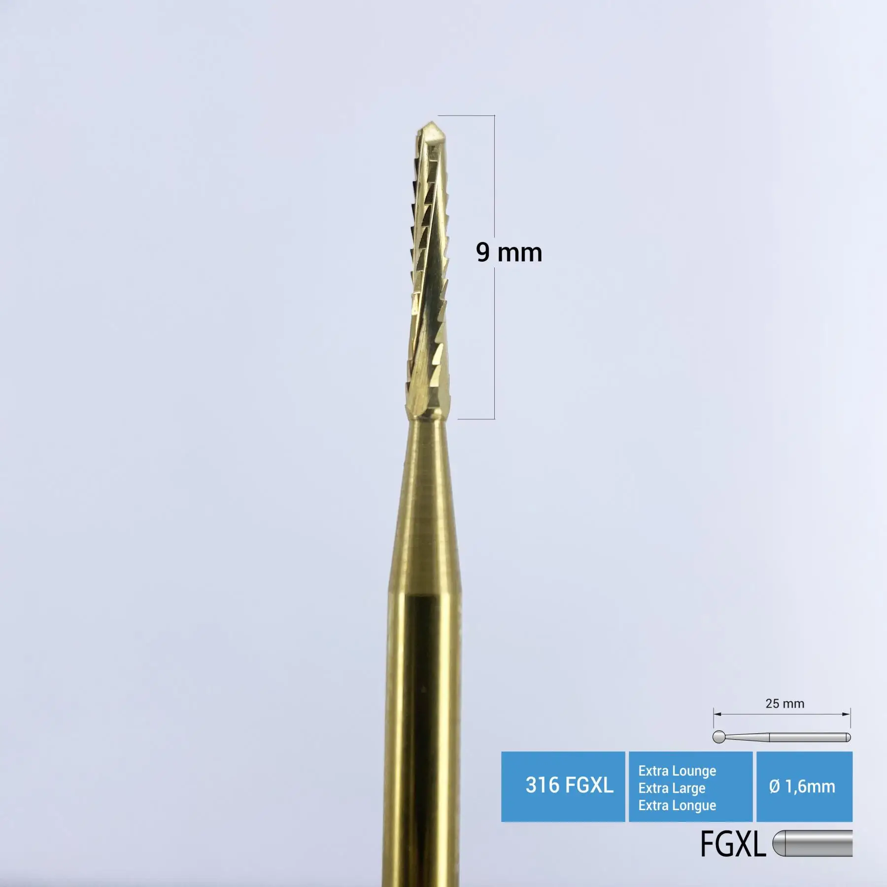 Frank Dental - 162 FGXL Titanium Coated Carbide Lindeman Surgery Burs ...