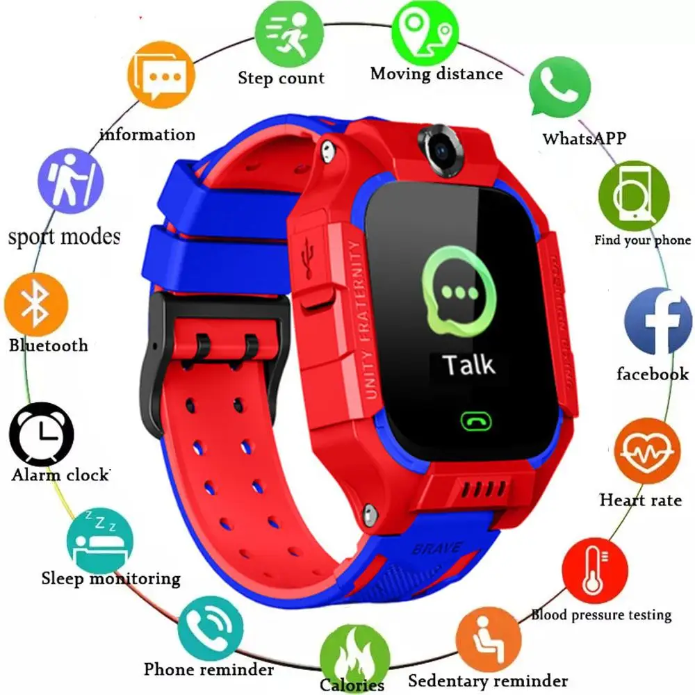 Z6 Kids Smart Watch Sim Card Sos Call Phone Smartwatch Children Photo ...