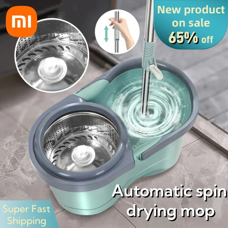 Xiaomi-Automatic-Bucket-And-Mop-With-Spin-Household-Cleaning-Mop-Floor ...