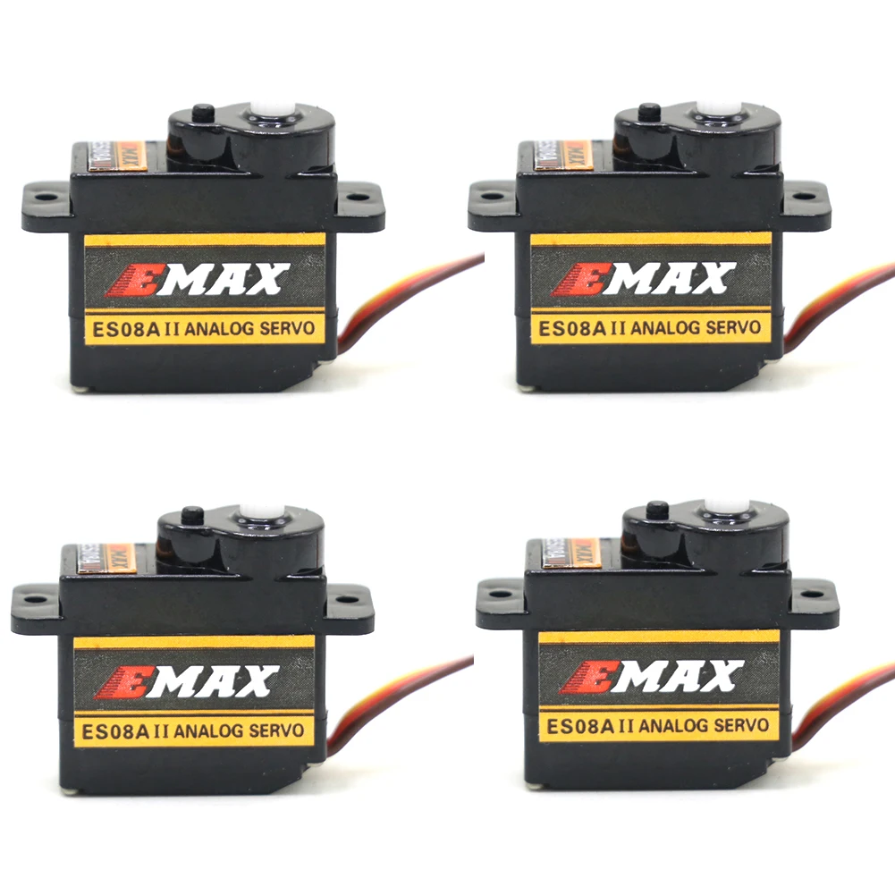 1/4PCS EMAX ES08A II 9g Micro Servo Plastic Gear Analog Mini Servo for ...