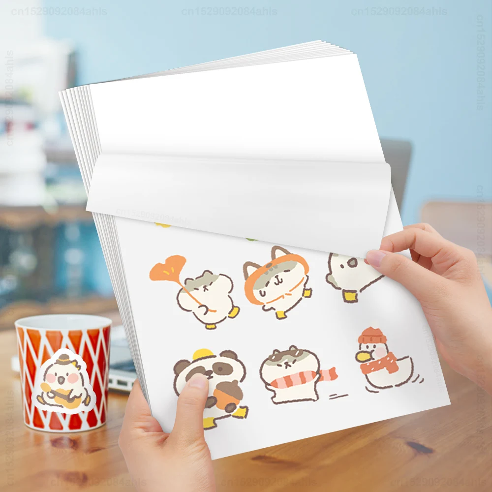 10 Sheets A4 Paper Vinyl Sticker Sheet Printable Sef Adhesive Vinyl Paper Sticker Matte Glossy ...