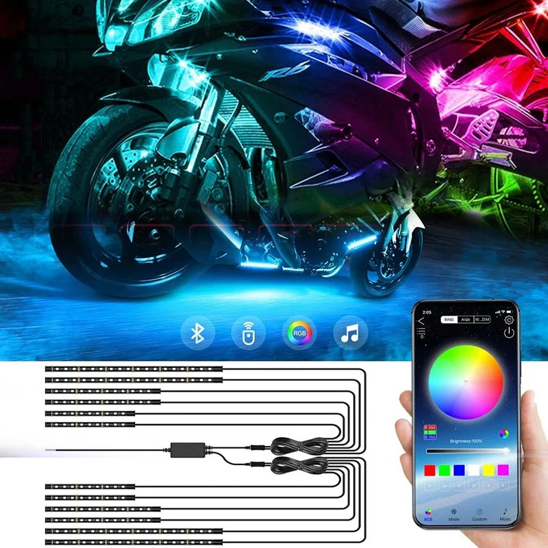 LED-Car-Motorcycle-Decorative-Ambient-Lamp-Backlight-5050-SMD-Flexible ...