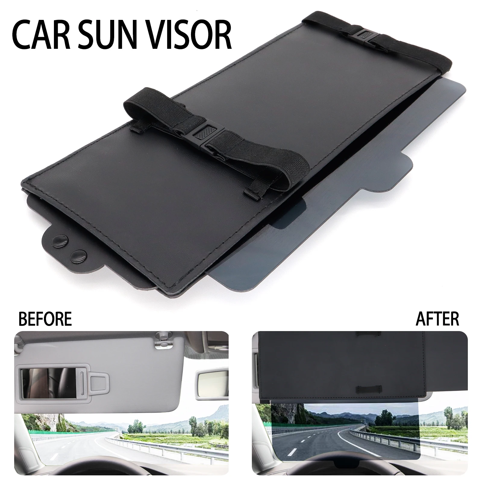 Universal Car Sun Visor Anti Sunlight Dazzling Goggle Day Night Vision ...