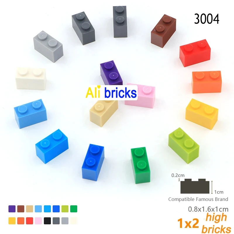 25pcs-DIY-Building-Blocks-Thick-Figures-Bricks-1x2-Dots-Educational ...