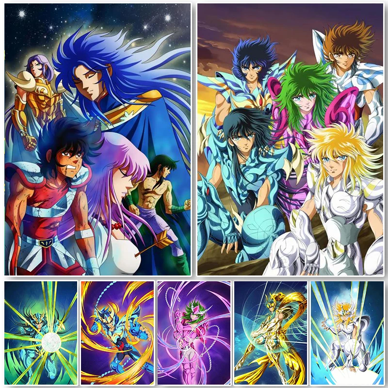 Classic-Anime-Saint-Seiya-Poster-Prints-Japan-Cartoon-Virgo-Gold-Knight ...
