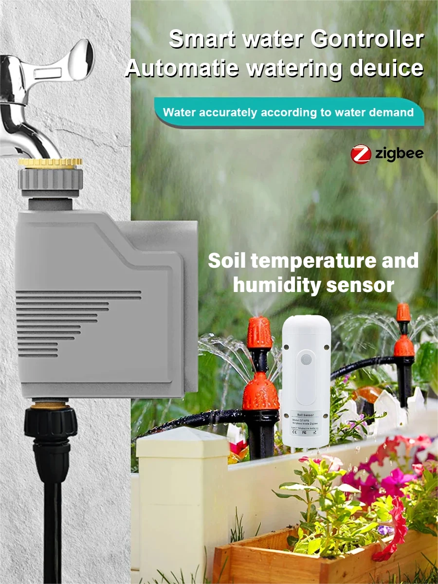 Tuya Zigbee Soil Moisture and Temperature Sensor and Tuya Zigbee Smart ...