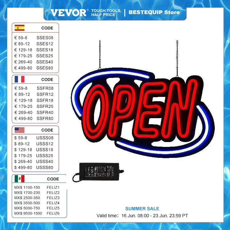 VEVOR-Neon-OPEN-Sign-Light-60W-LED-Light-Clubs-Large-Horizontal ...