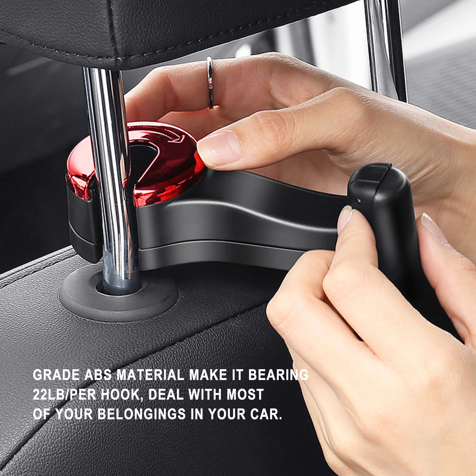 2-in1-Car-Seat-Back-Hook-Phone-Holder-Hangers-Headrest-Mount-Storage ...