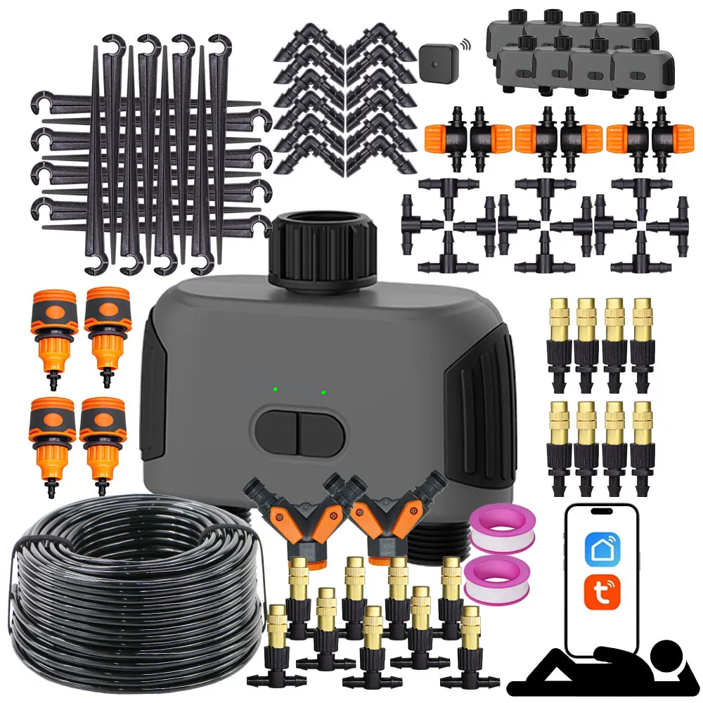 4/7mm Hose Drip Irrigation System Wifi Bluetooth-compatible Garden ...