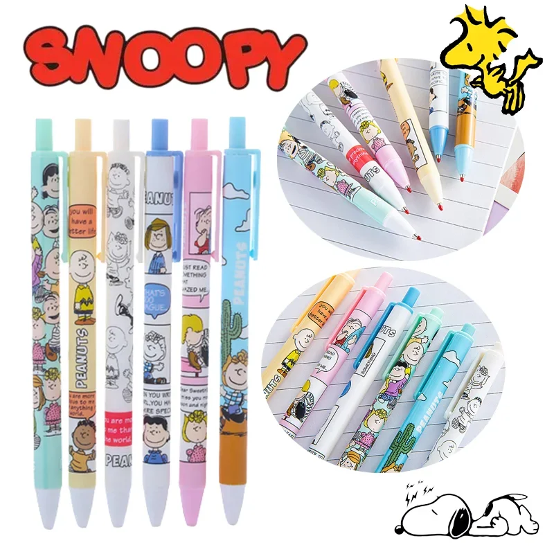 Snoopy-Cartoon-Neutral-Pen-0-5mm-Black-Press-Ballpoint-Pen-for-Students ...