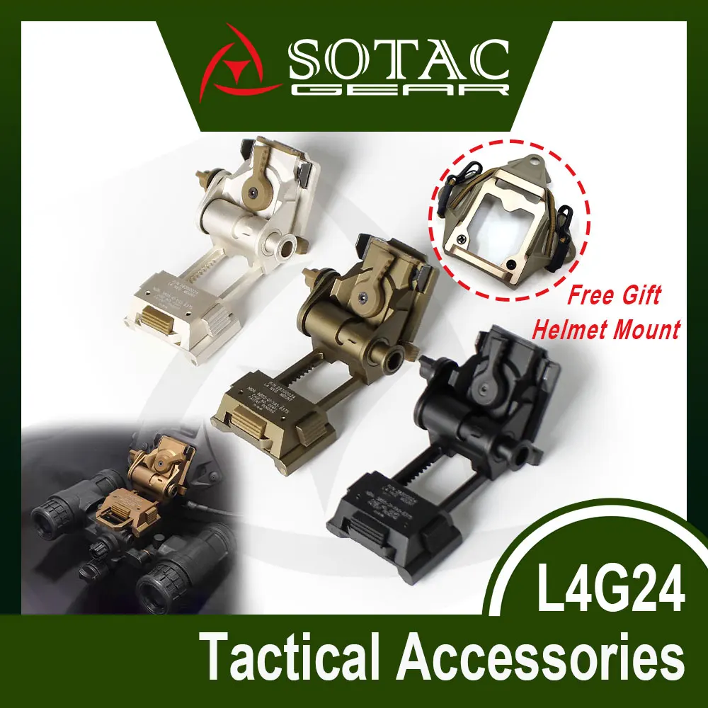 SOTAC-Metal-L4G24-NVG-Mount-Night-Vision-Goggles-Arms-Bridge-Helmet ...