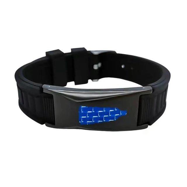 7 in 1 Titanium Silicone Magnetic Energy Armband Power Bio Bracelet ...